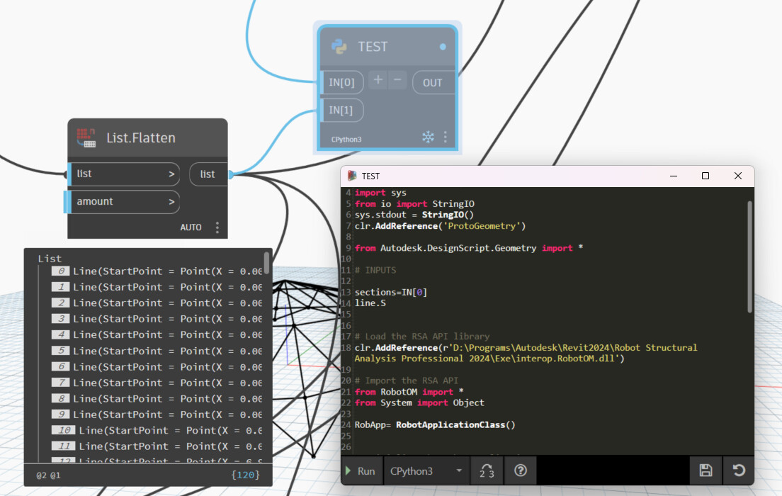 Extracting Start and End Points from Lines for RSA API by using python - dynamo - Dynamo