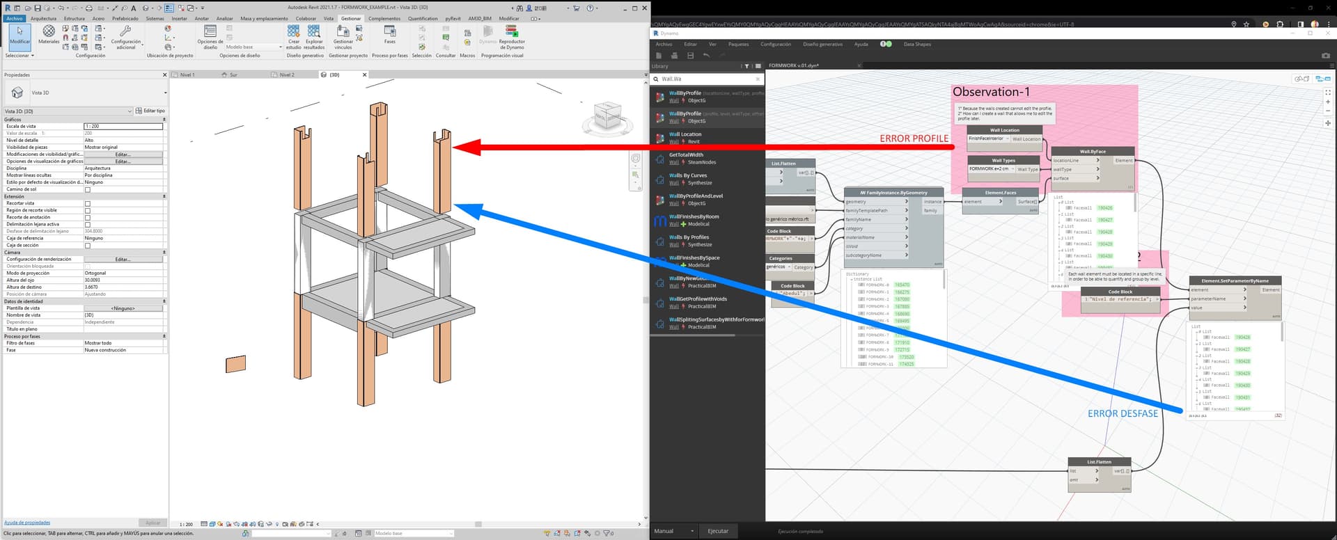 ERROR WHEN CREATING WALLS... Help! - Revit - Dynamo