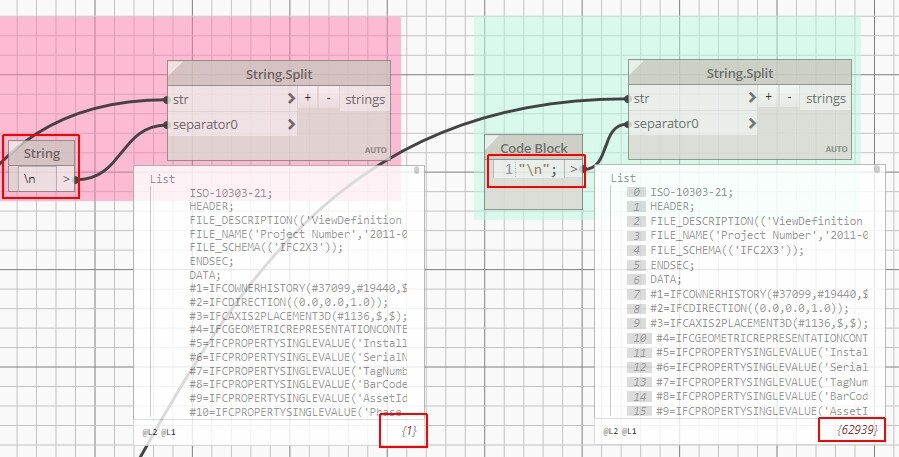 String.Split with separator line feed (hex 0d 0a) - Dynamo