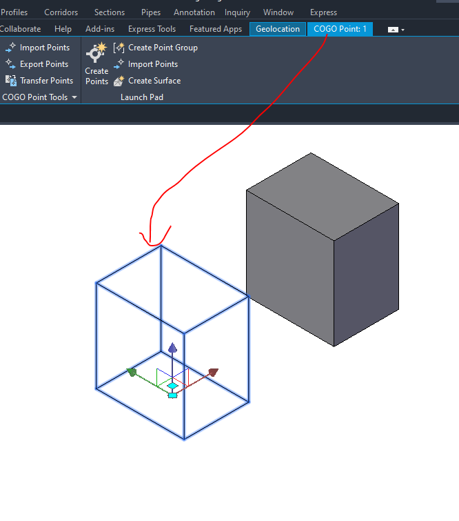 Problem Wireframe in block cogo point - Civil 3D - Dynamo Problem Wireframe in block cogo point - Civil 3D - Dynamo