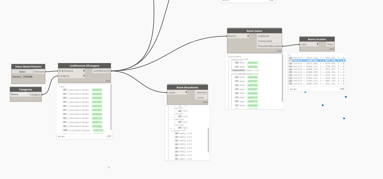 Create mep spaces - Revit - Dynamo