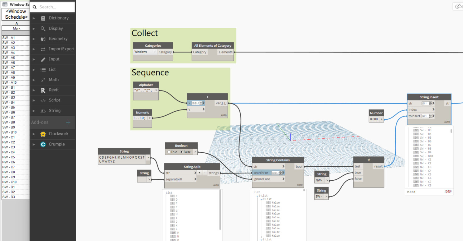 Unknown error in script - Creating lists - Revit - Dynamo