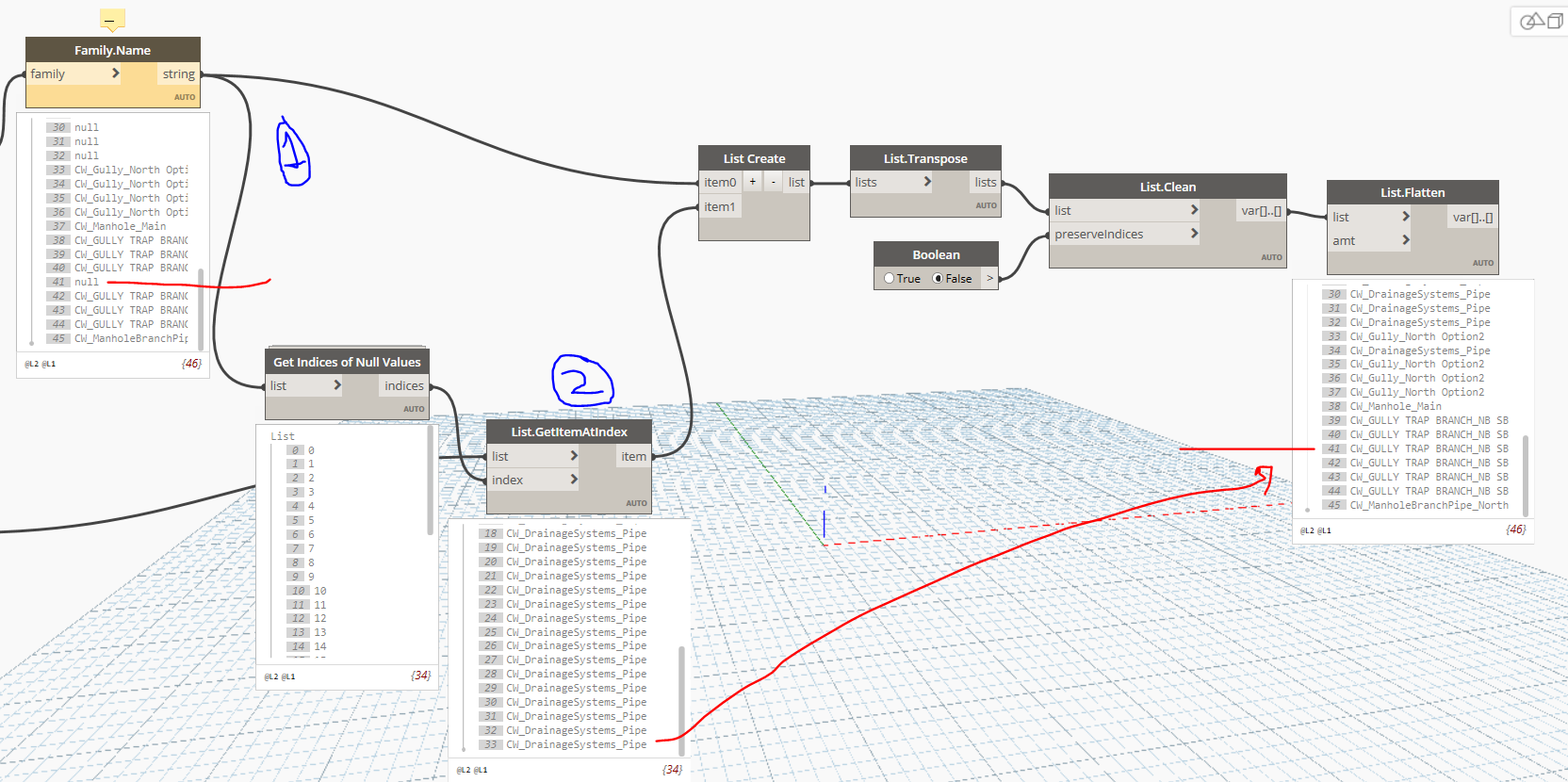 How to replace all null with multiple values - Dynamo