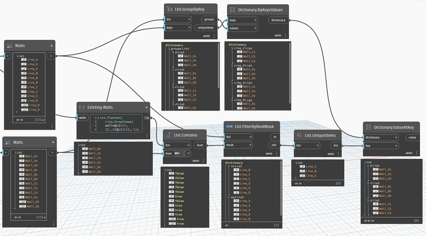Filtering Dictionaries in Dynamo based on the values in the dictioanry - Revit - Dynamo