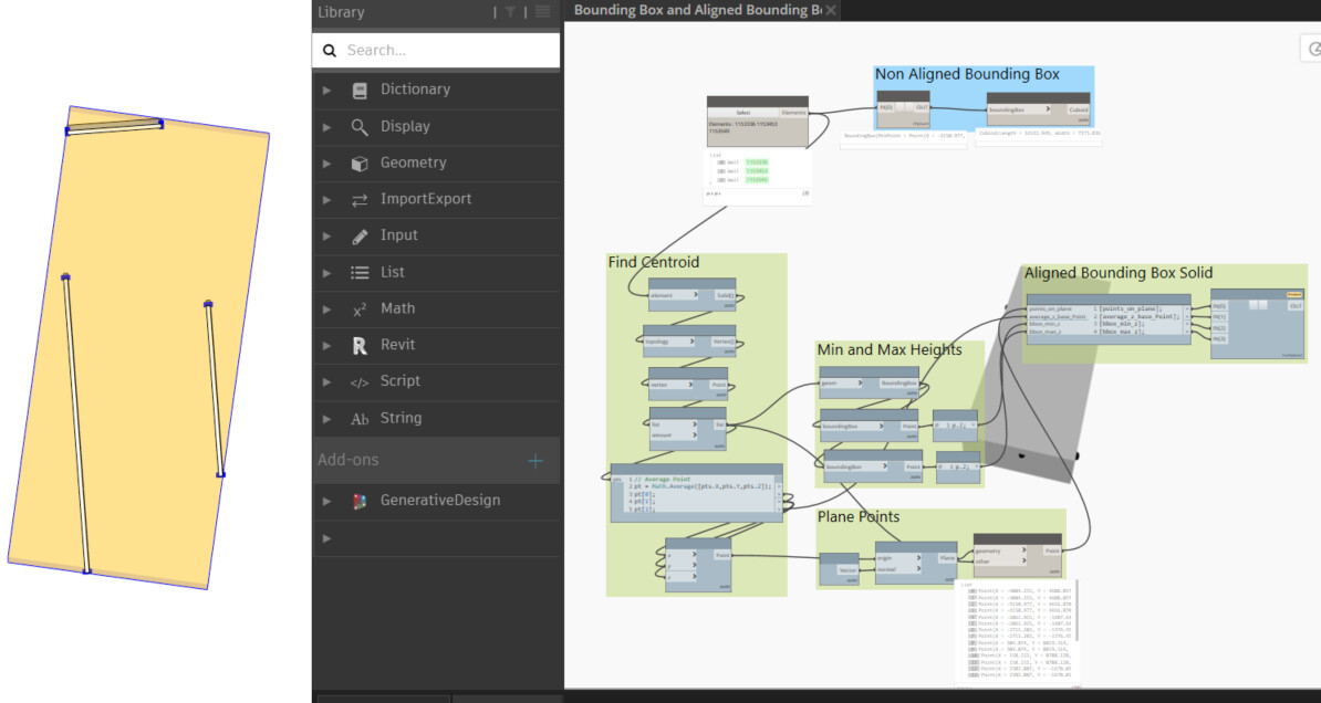How to create a Bounding Box around multiple elements - Revit - Dynamo
