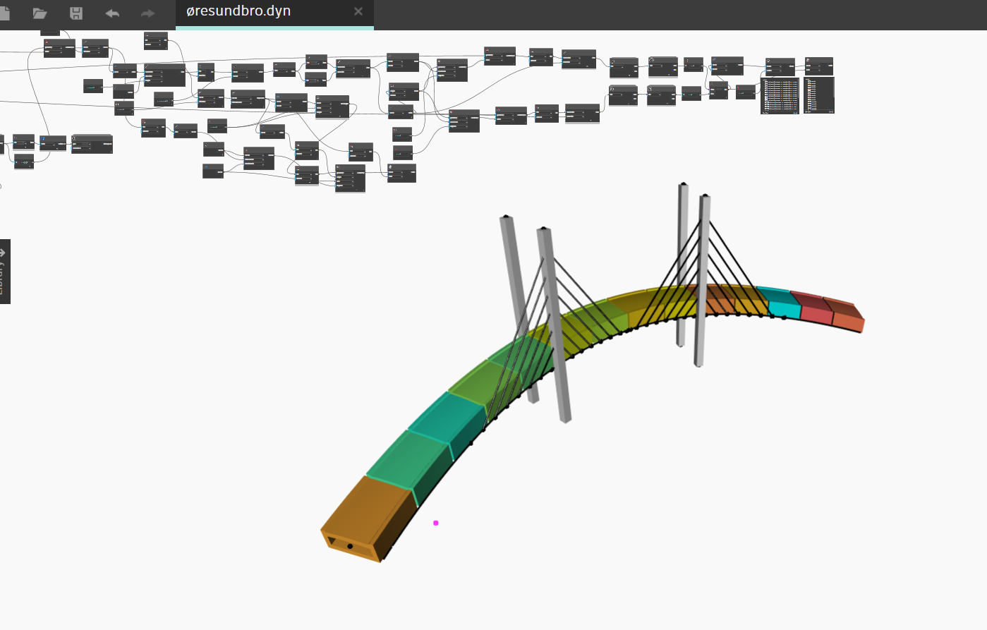 Parametric Cable Stay Bridge - Dynamo