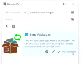 Syncing packages - Dynamo