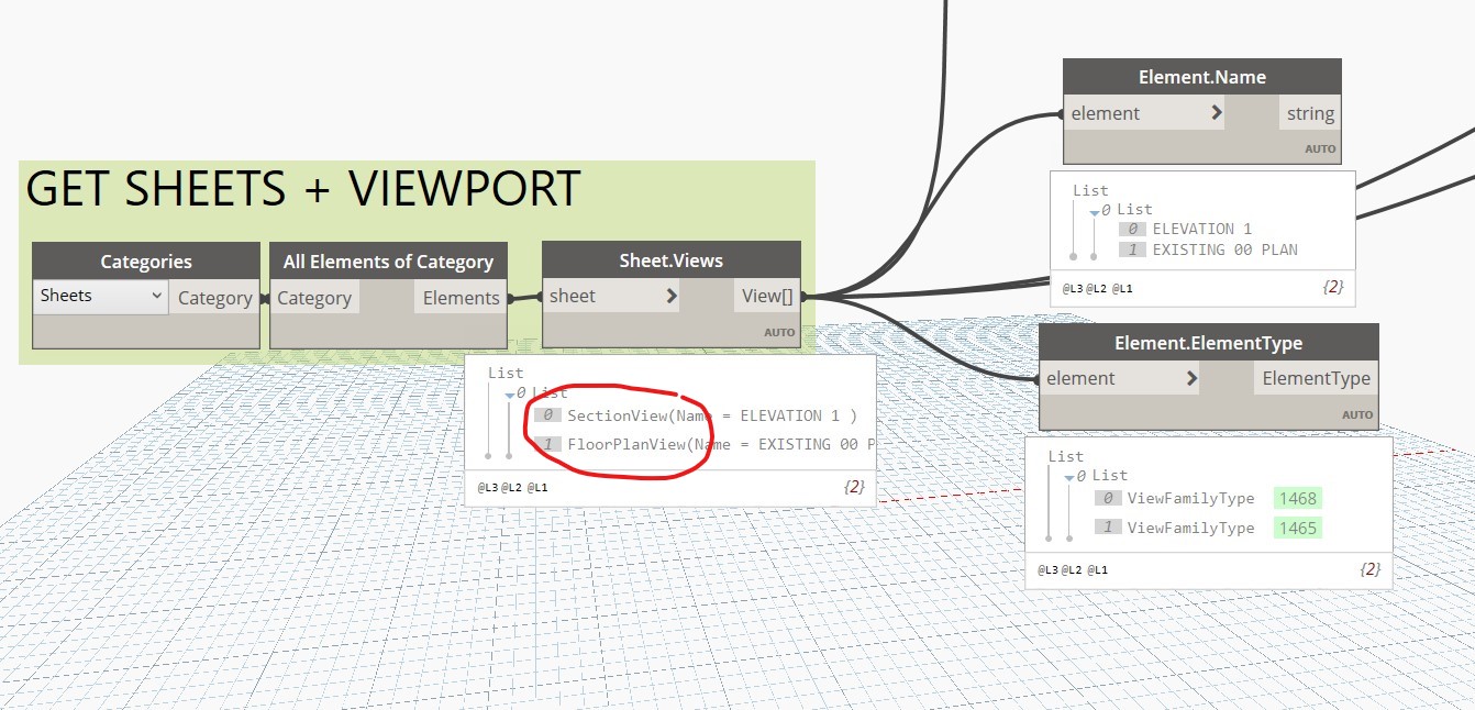 Viewtype of View on Sheet - Revit - Dynamo