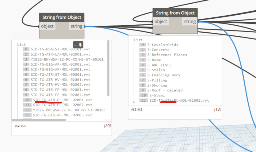 How to compair this two unique list and get the index of any of similar list item - Dynamo