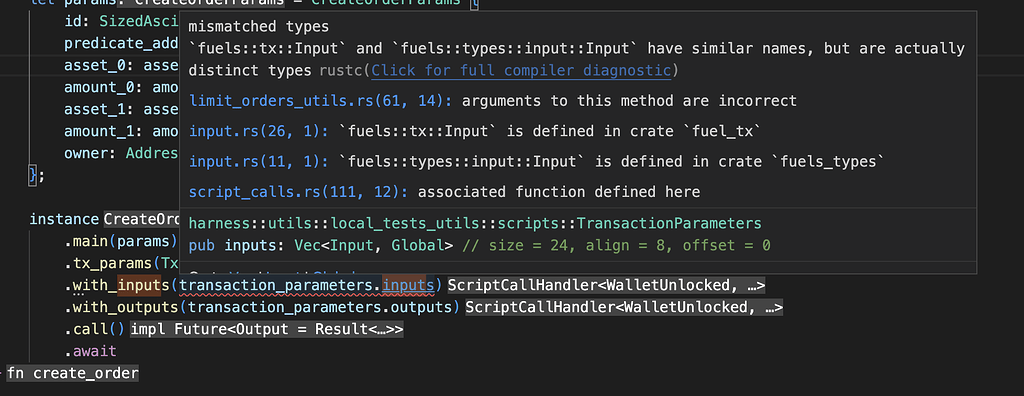 Incorrect Input and Output types after fuels version update to v0.39 - Rust SDK - Fuel Network ...