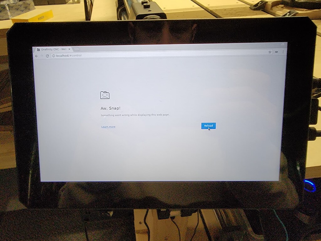 Aw Snap, something went wrong - Troubleshooting (X35/X50) - Onefinity CNC Forum