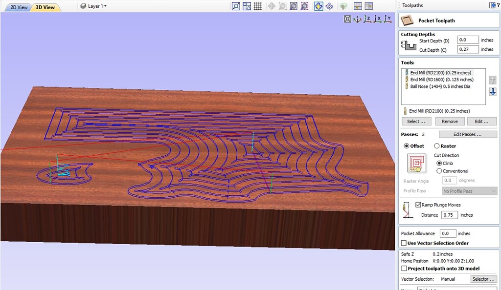 Is this a bug in Vectric or just me (ramp plunge moves) - Vectric ...