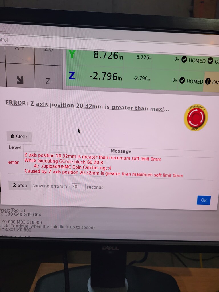 Z axis error message - Onefinity CNC Forum