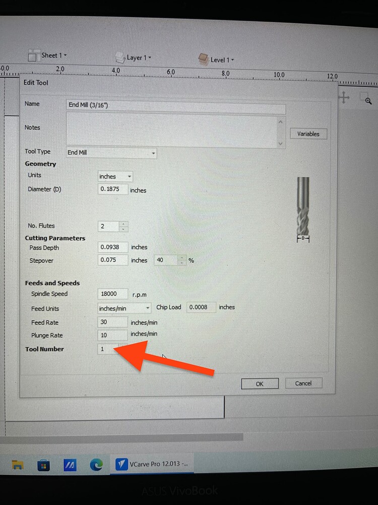Toolpath error in Vectric Pro (solved, tool numbers) - Vectric - Onefinity CNC Forum