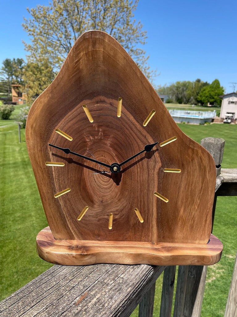 Live Edge Walnut Clock - Finished Projects - Onefinity CNC Forum