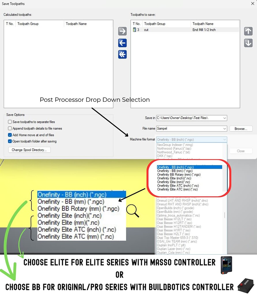 What post processor do I use for Carveco Maker, Maker +, and Carveco for 3 Axis, Rotary ...