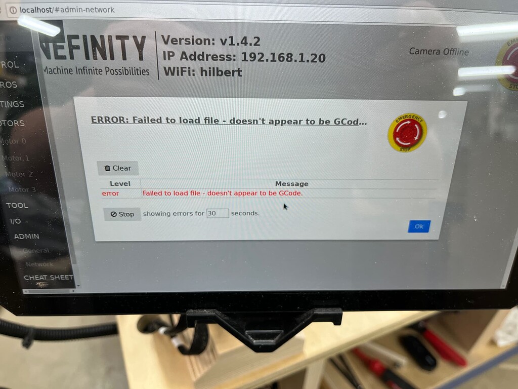 Error Message: Failed to load file - Machines (Original/PRO) - Onefinity CNC Forum