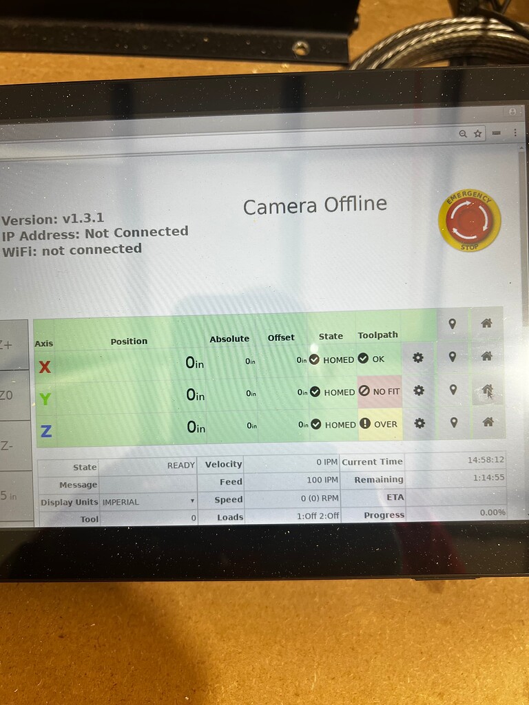 No Fit Error Message Controller Buildbotics Discussion Onefinity Cnc Forum