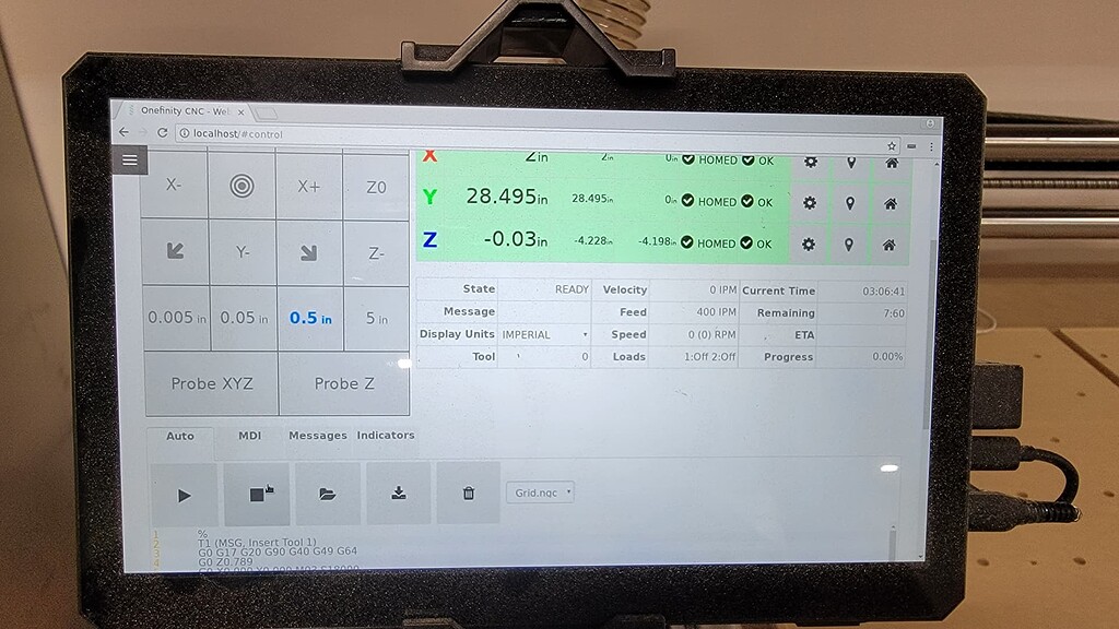 Z axis offset and no cutting into surface - Troubleshooting (X35/X50) - Onefinity CNC Forum