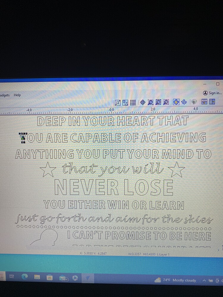 Cursive text in Vectric - CAD (Design) Software - Onefinity CNC Forum