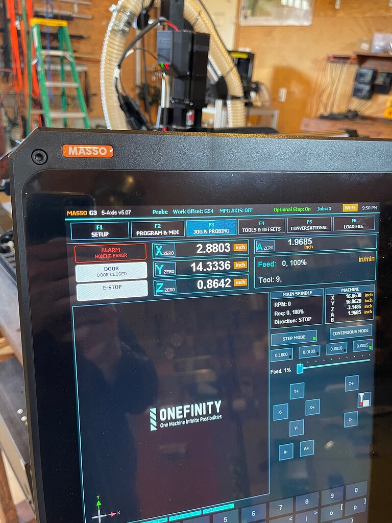 Homing Error & locked Z travel - Machines (Elite W/ Masso) - Onefinity CNC Forum