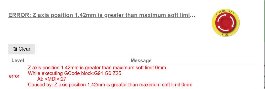 Z Axis greater than soft limit of 0 - Machines (Original/PRO) - Onefinity CNC Forum