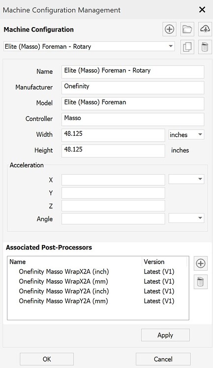 Vectric Aspire, VCarve Pro, VCarve Desktop Post Processor for Elite Masso 3 Axis, Rotary ...
