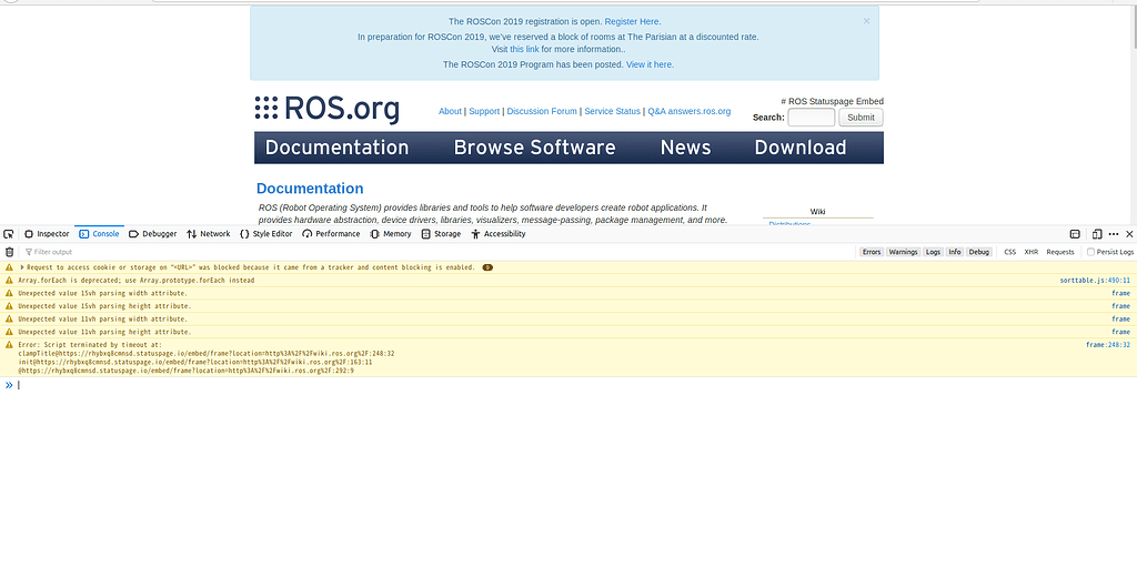 ROS wiki page is too heavy - ROS General - Open Robotics Discourse