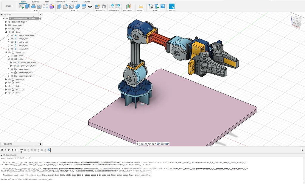 FusionSDF: Export Fusion 360 CAD designs to SDF - robot description ...