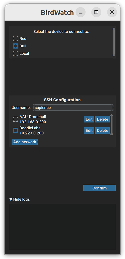 BirdWatch – Cross-Platform GUI for remote monitoring and top-level ...