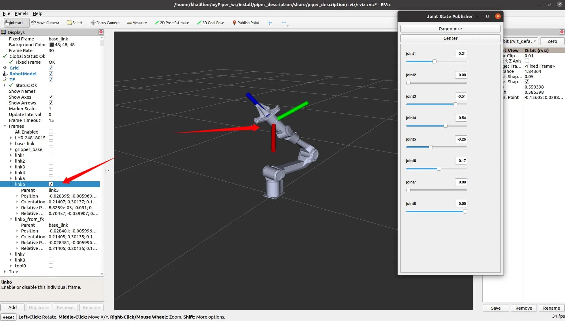 Implementation of Forward and Inverse Kinematics for AgileX PiPER ...