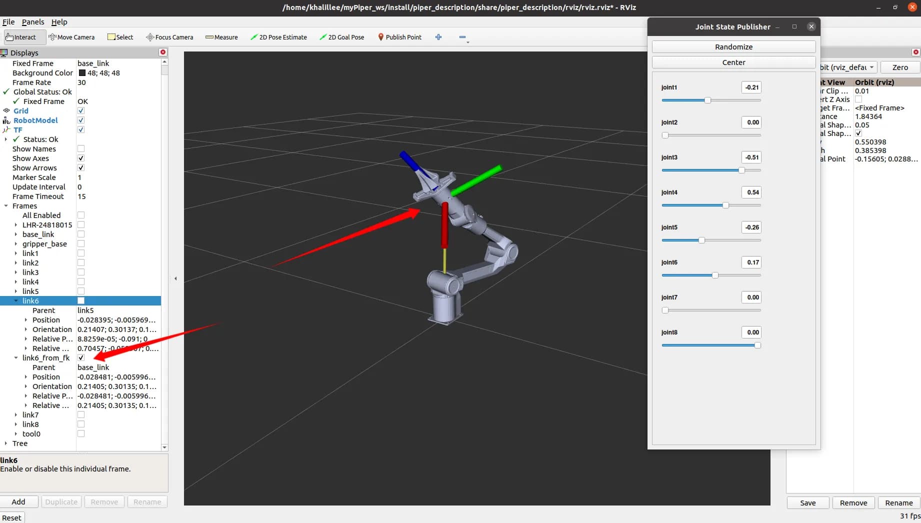 Implementation of Forward and Inverse Kinematics for AgileX PiPER Robotic Arm Using Eigen Linear ...