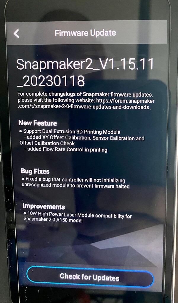 Snapmaker 2.0 A350T false temp reading and stops filament feeding while printing, v1.15.11 ...