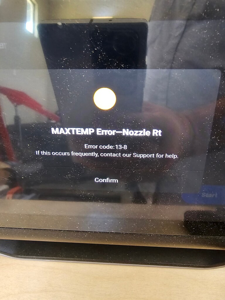 MAXTEMP Error-Nozzle Rt - Snapmaker Artisan - Snapmaker: where creation happens