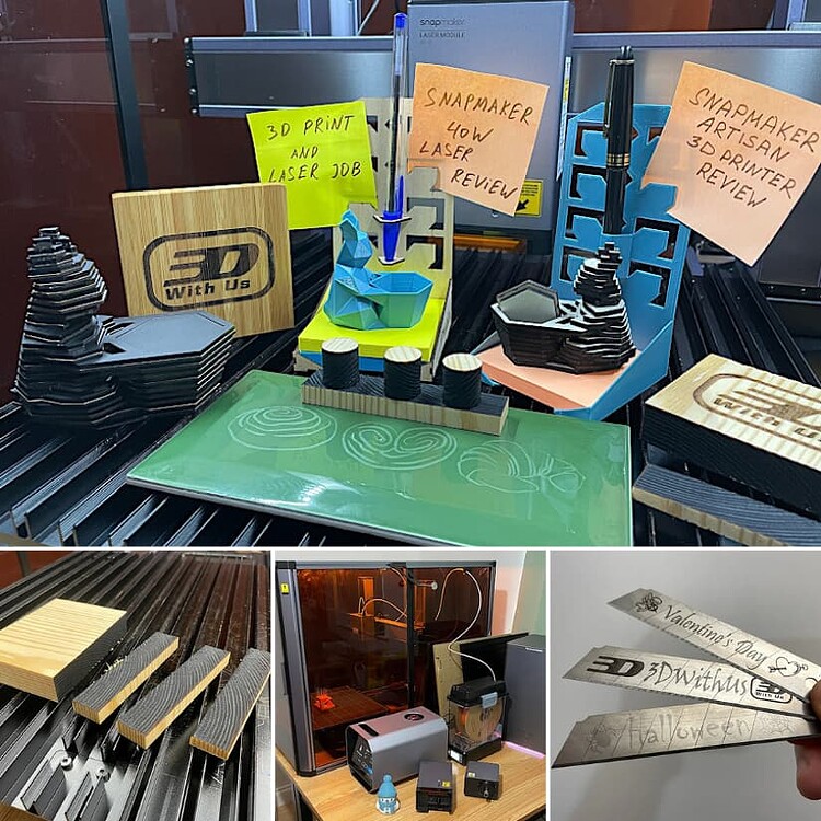 Snapmaker Artisan 40W and 2W IR Laser Module Testing - Artisan (3-in-1 ...