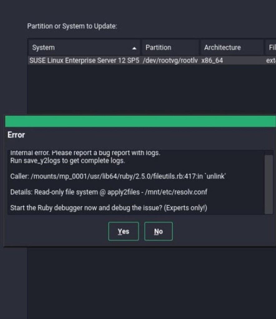 Upgrade Suse Enterprise Server 12 SP5 to Suse Enterprise Server 15 SP6 ...