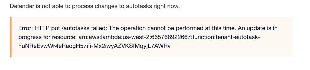 Not able to update the autotask code in defender - Defender ...