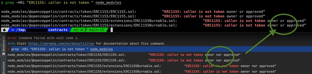 OZ changed a revert message without version upgrade. Sometimes I get the old, sometimes the new ...