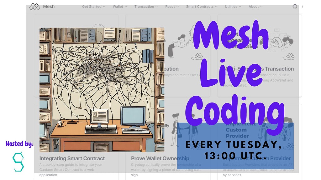 Tomorrow, a new and exciting edition of Gimbalabs π MeshJS Live Coding ... Tomorrow, a new and exciting edition of Gimbalabs π MeshJS Live Coding ...
