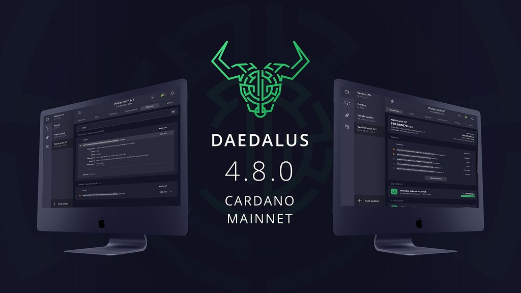 🇪🇸 Daedalus v4.8.0: Lo nuevo en esta versión - Recursos - Cardano Forum