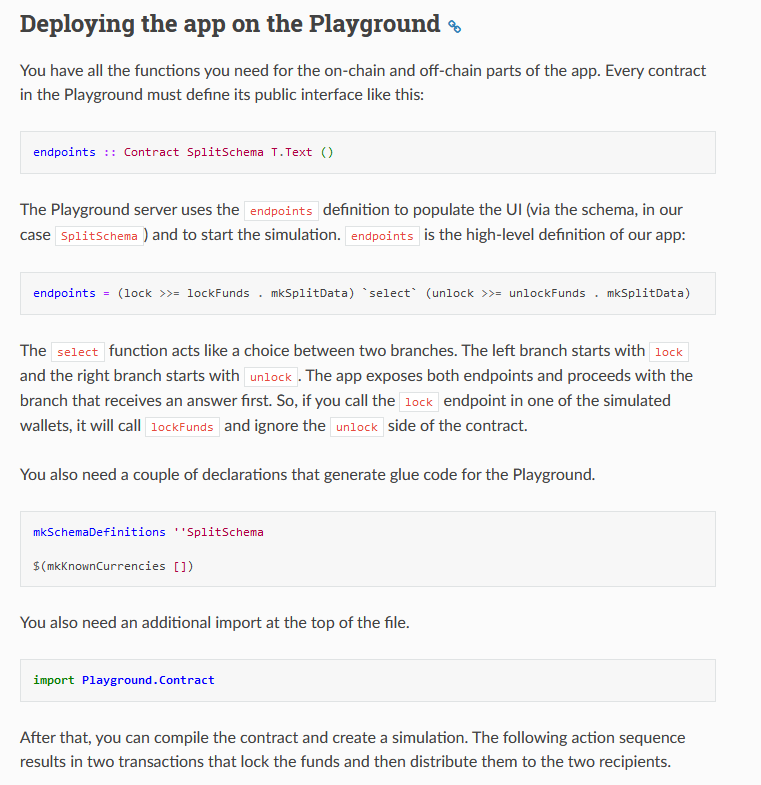 Possible mistake in Writing a basic Plutus app in the Plutus Playground tutorial - Endpoint ...