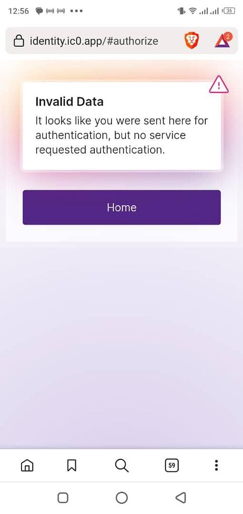 Issue accessing nns wallet - internet-identity - Internet Computer Developer Forum