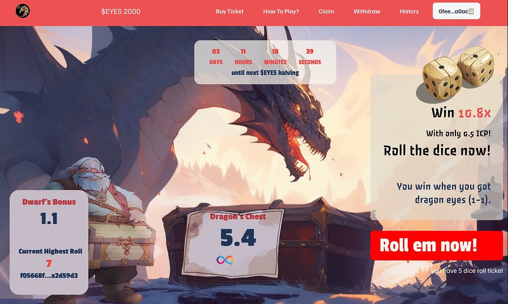 IC Dragon - a dice roll game with randomness fully on-chain on ICP - Showcase - Internet ...