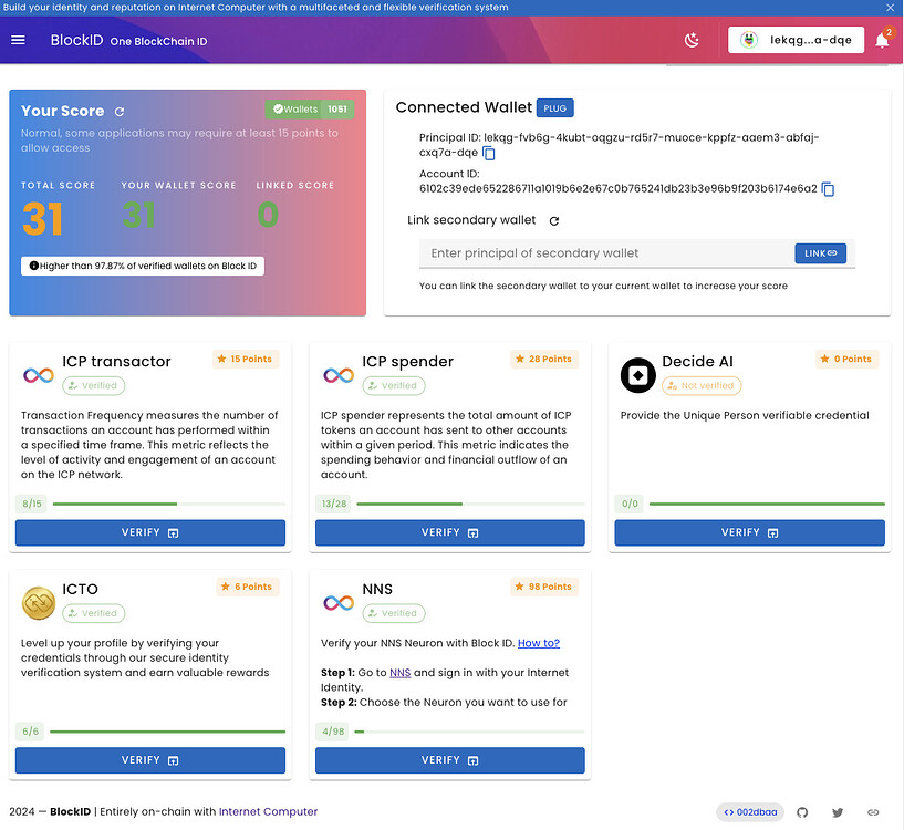 BlockID: One ID, Infinite Trust - Showcase - Internet Computer Developer Forum