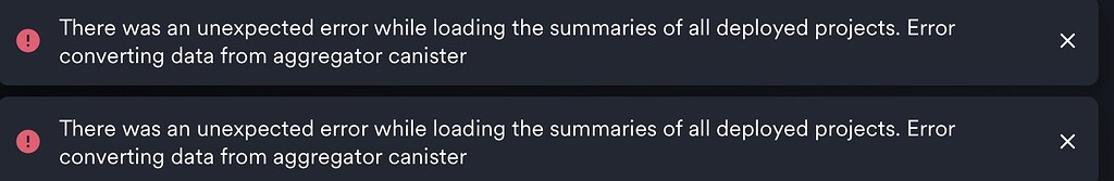 NNS ERROR Tokens/ neurons not displaying - Developers - Internet Computer Developer Forum