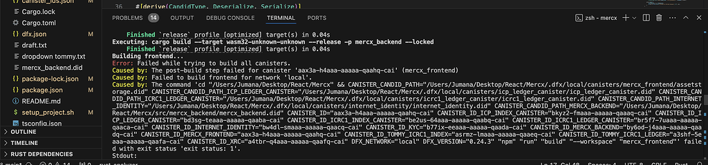 Failed to deploy frontend on mainnet - Rust - Internet Computer Developer Forum