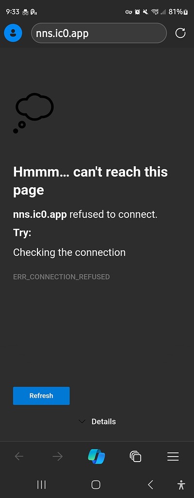 NNS dapp not loading - NNS Governance - Internet Computer Developer Forum