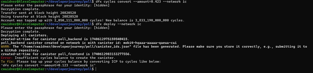 Error regarding not enough cycles to deploy canister - Rust - Internet Computer Developer Forum