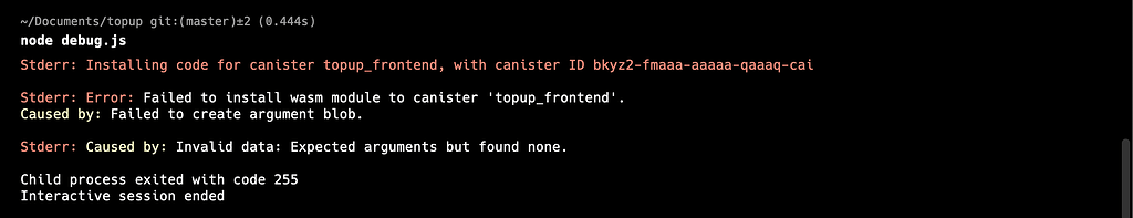 Dfx canister install --always-assist throws error in child process - Developers - Internet ...