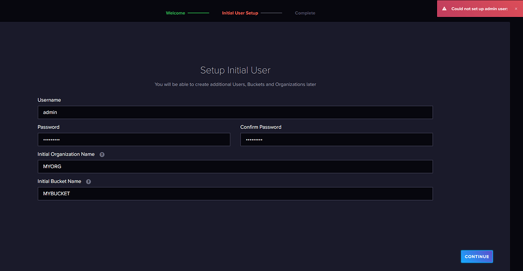 Fresh Installation fails onboarding - InfluxDB 2 - InfluxData Community Forums